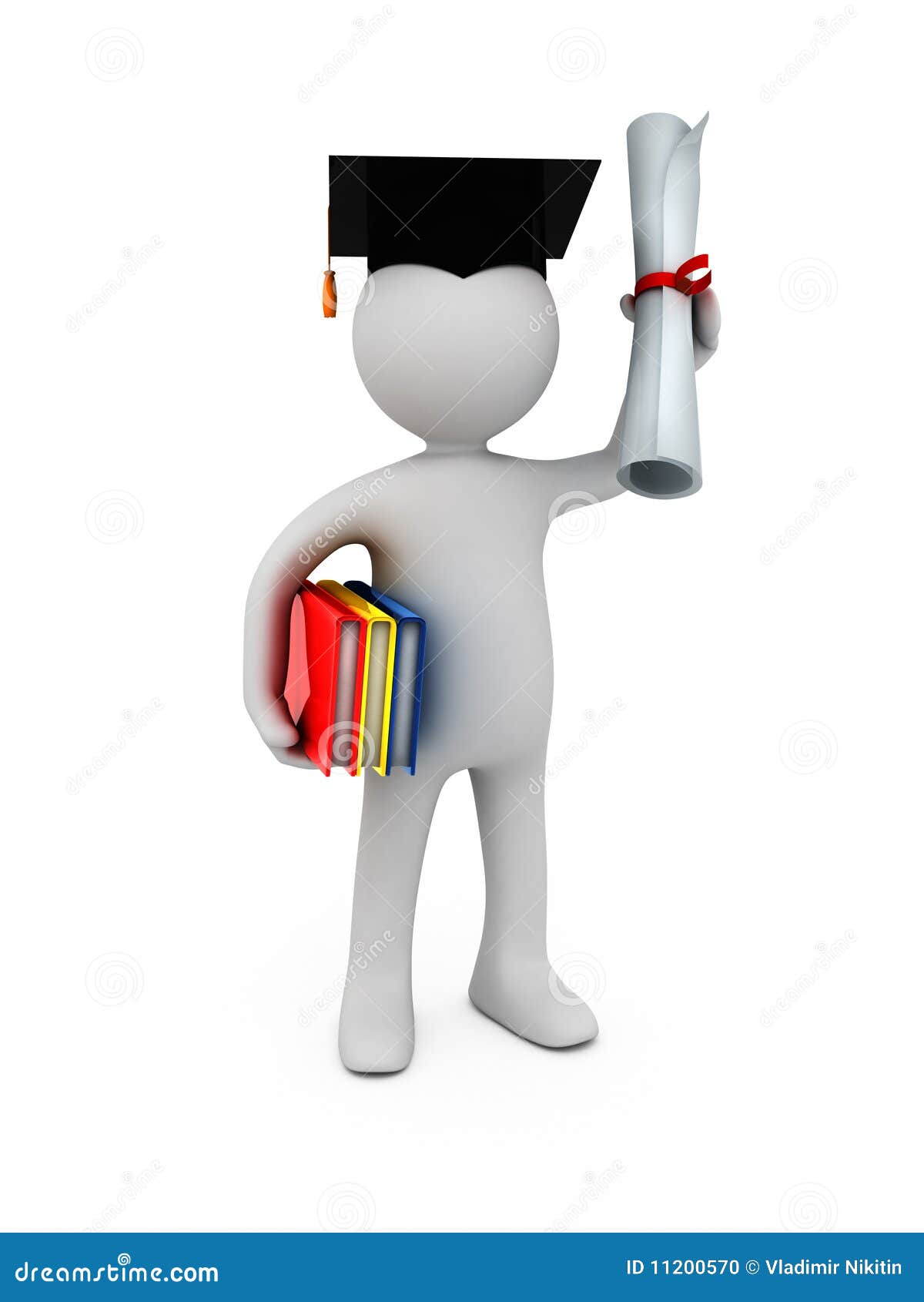 Holder of a Master S Degree Stock Illustration - Illustration of scroll ...