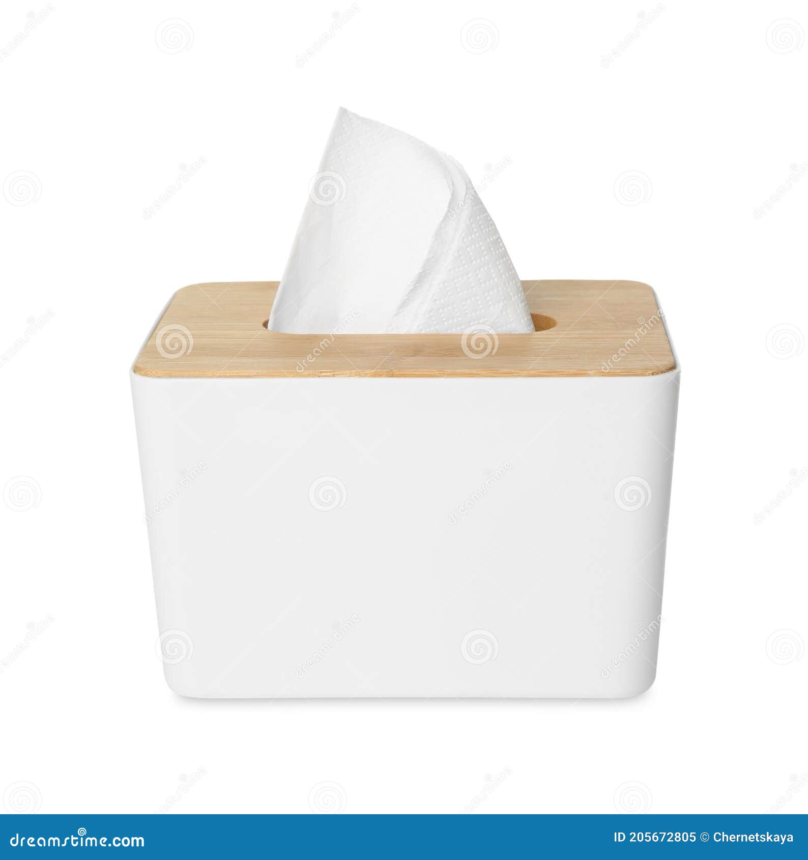 Holder with Paper Tissues Isolated on White Stock Image - Image of ...