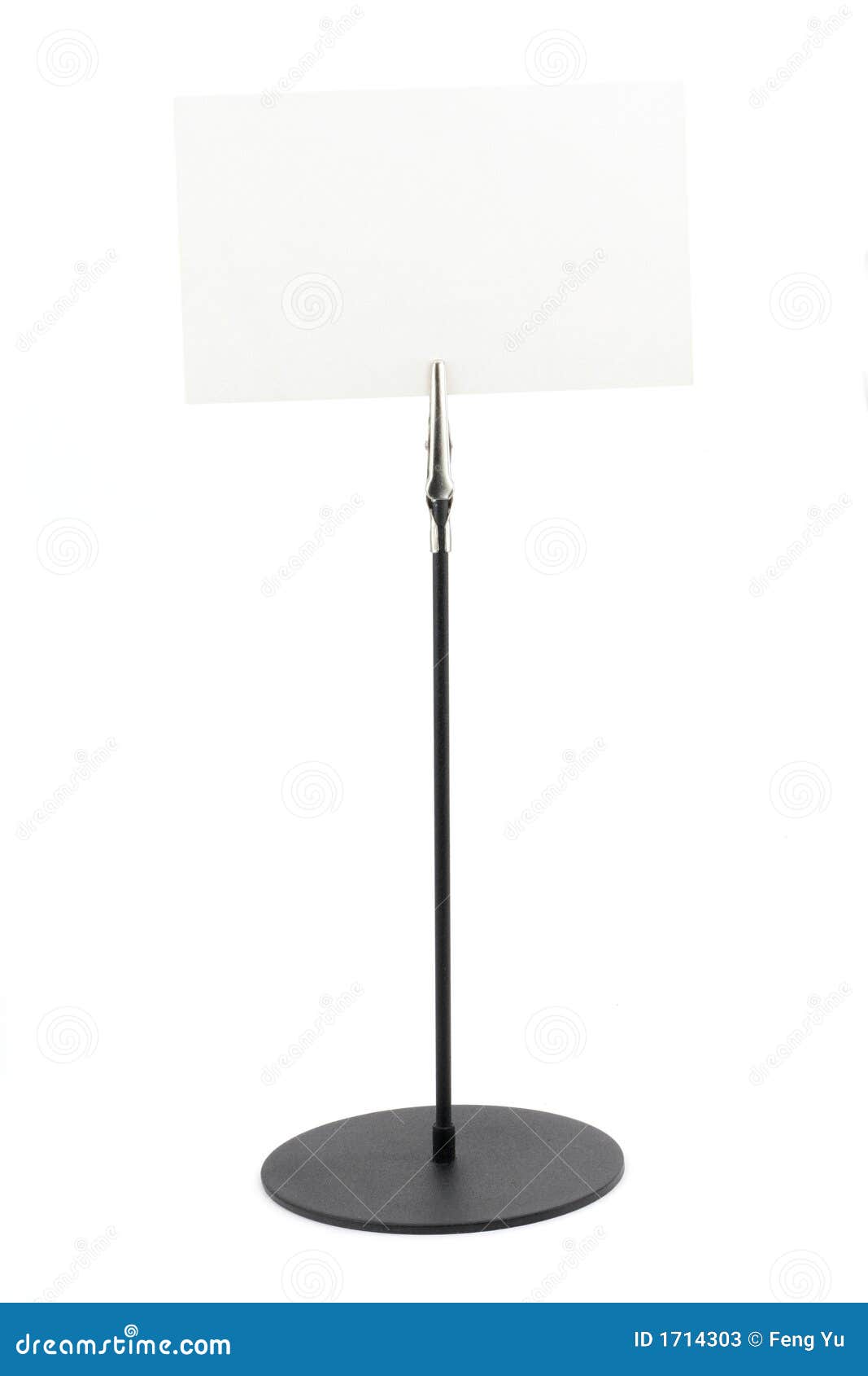 Holder with a white paper stock image. Image of office - 1714303