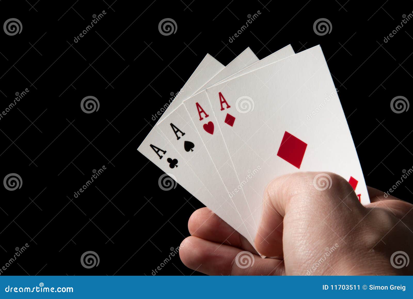Holding all the Aces stock image. Image of diamonds, casino - 11703511