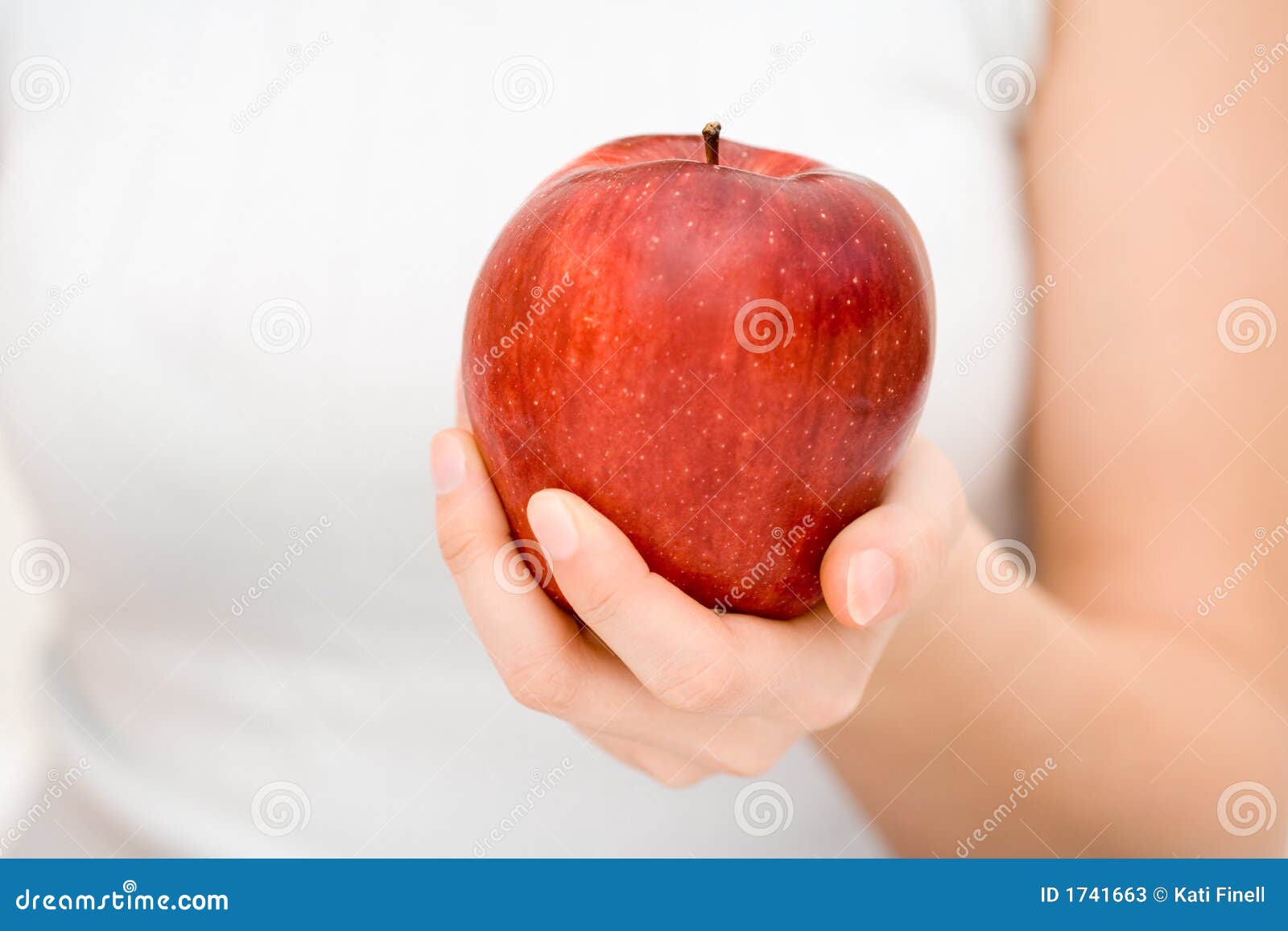 Holding apple stock image. Image of woman, healthy, snack - 1741663