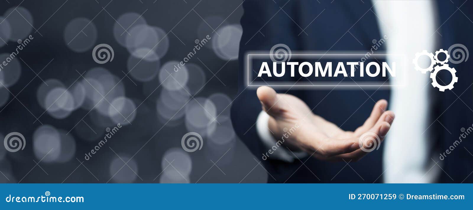 Holding Automation Text in Screen Stock Image - Image of automation ...