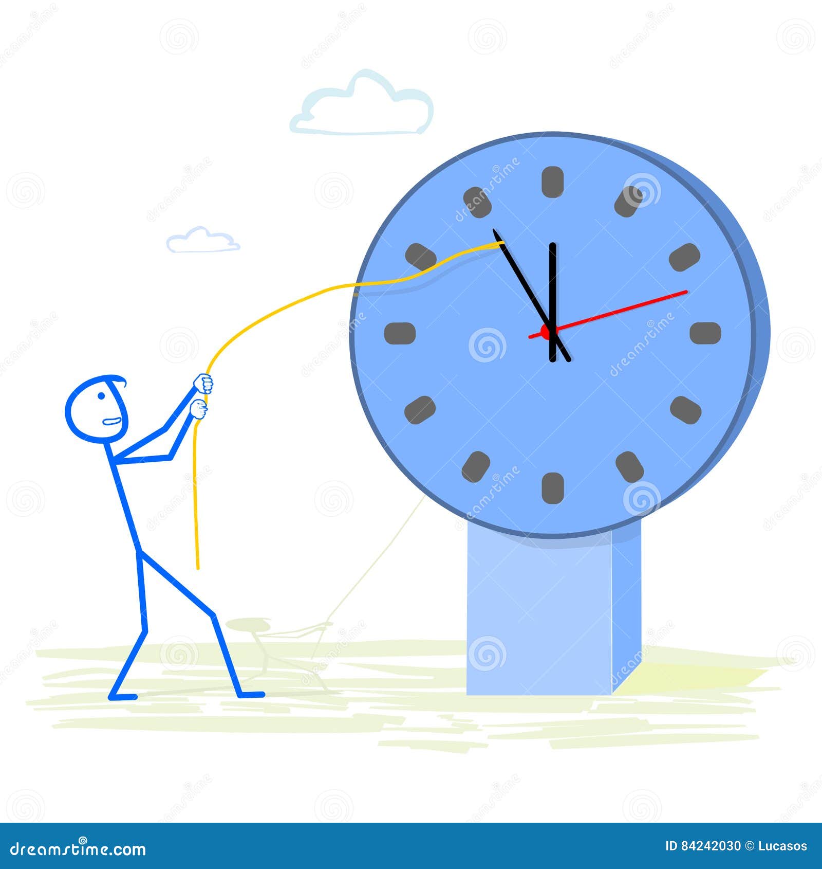Holding back time stock vector. Illustration of hurry - 84242030