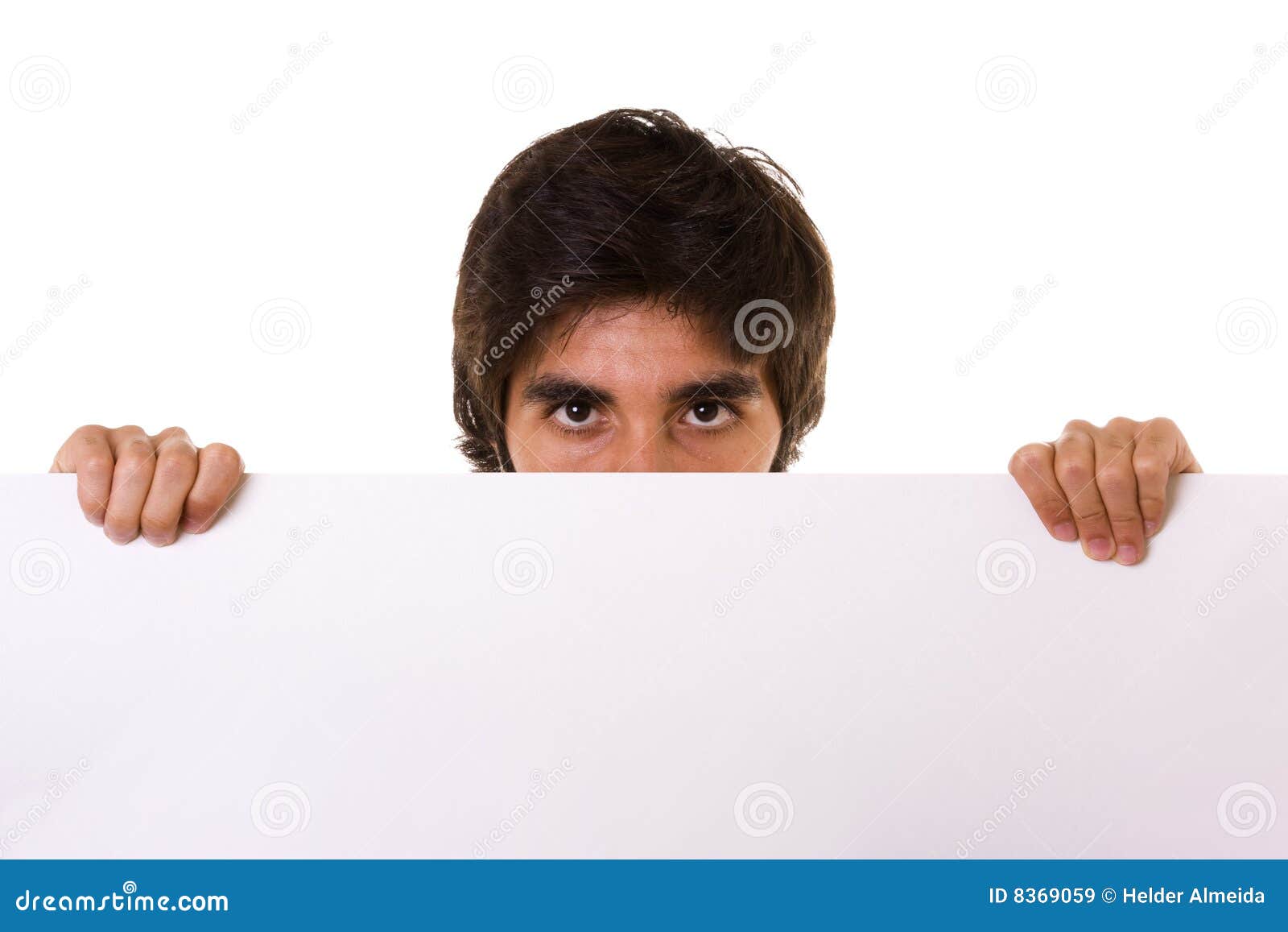 Holding a billboard stock image. Image of face, message - 8369059