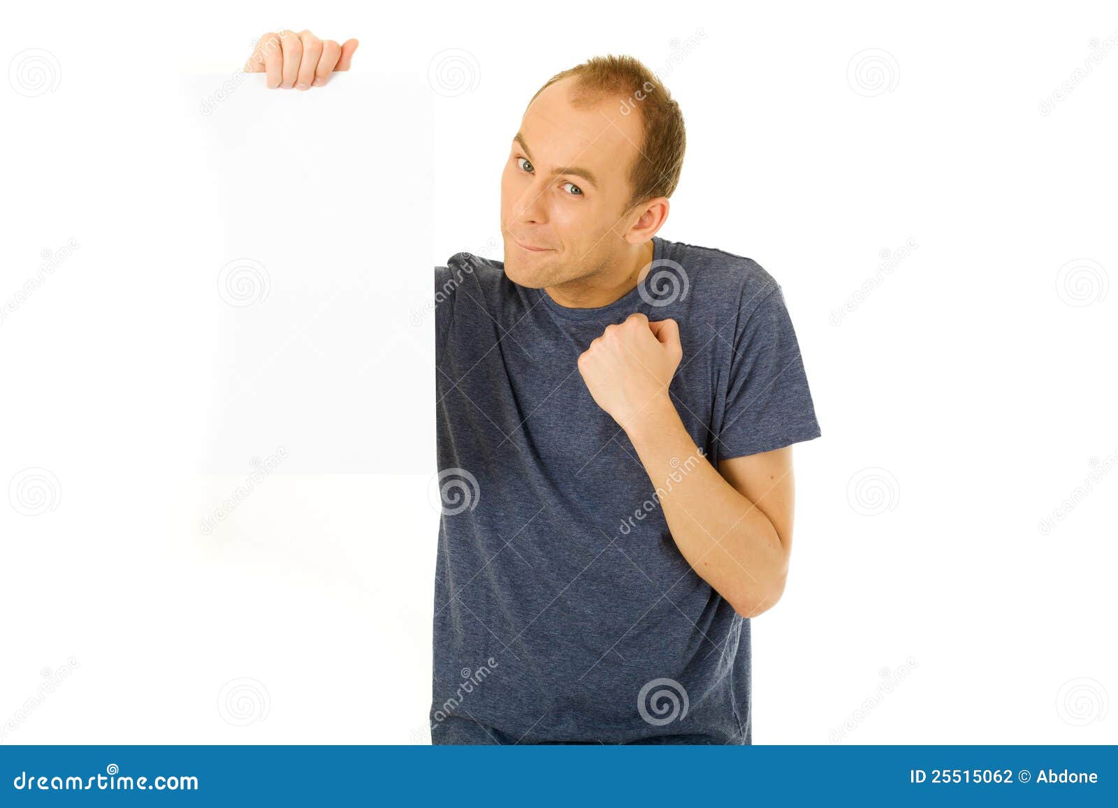 Holding a blank board stock photo. Image of poster, show - 25515062