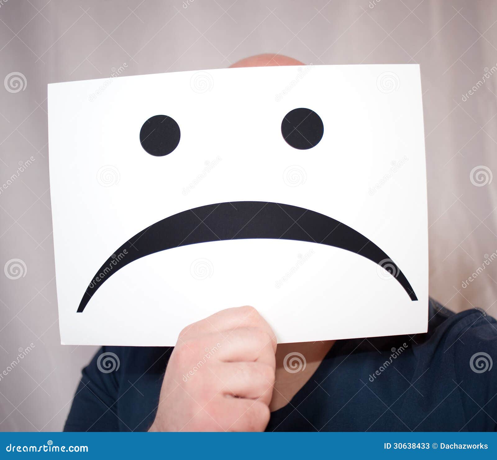 Holding a Blank Paper with Sad Face Stock Image - Image of people, mask ...