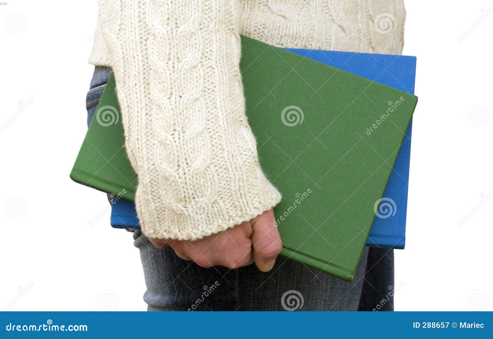 Holding books by your side stock image. Image of woolen - 288657