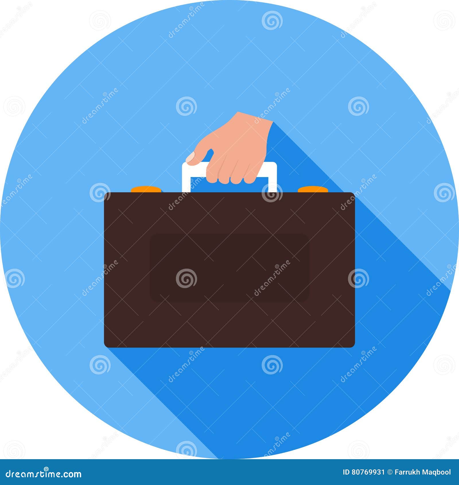 Holding Briefcase stock vector. Illustration of worker - 80769931