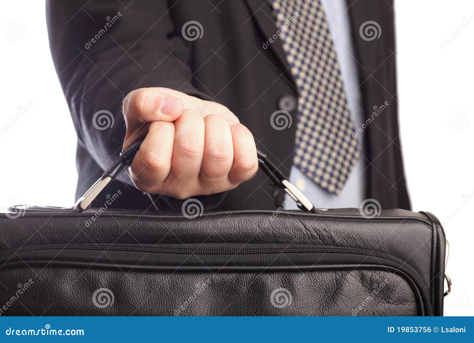 Holding a Briefcase in Hand Stock Photo - Image of body, white: 19853756