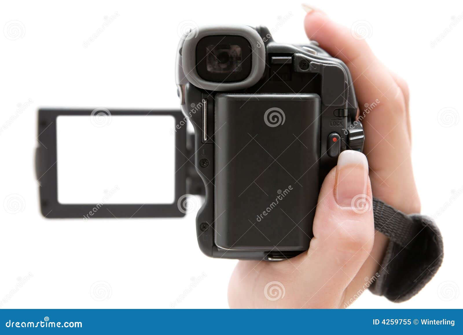 Holding a Camcorder stock image. Image of filming, camera - 4259755