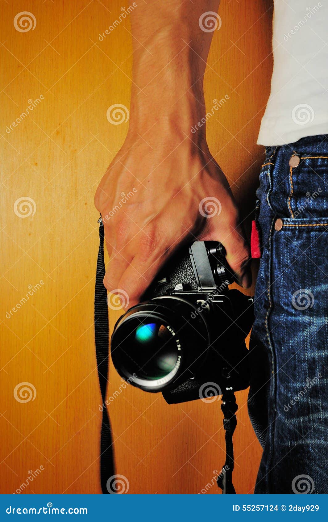 Holding Camera, Photography, Vintage, Vertical Stock Photo - Image of ...