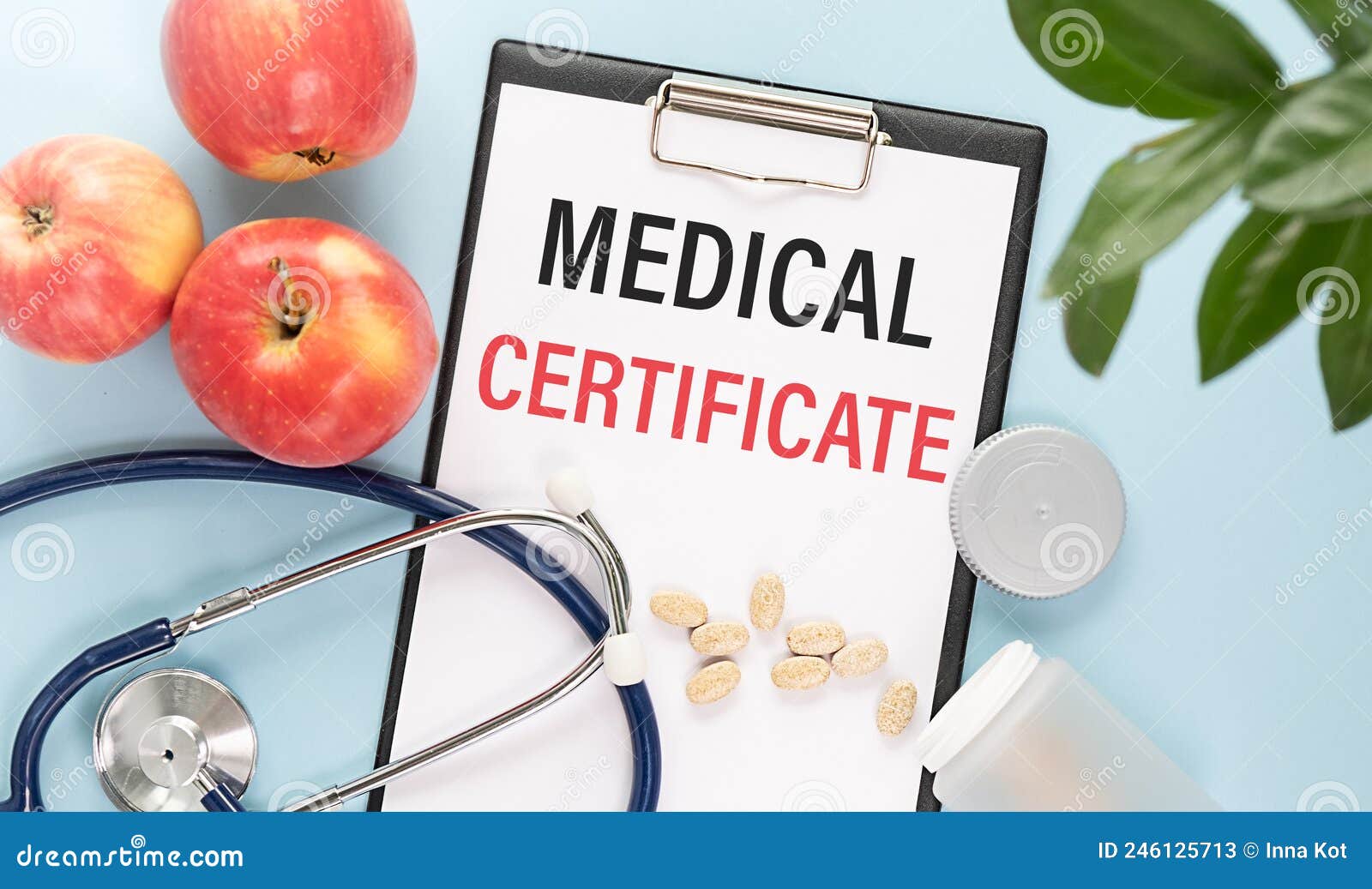 Holding a Card with Text Medical CERTIFICATE, Medical Concept Stock ...