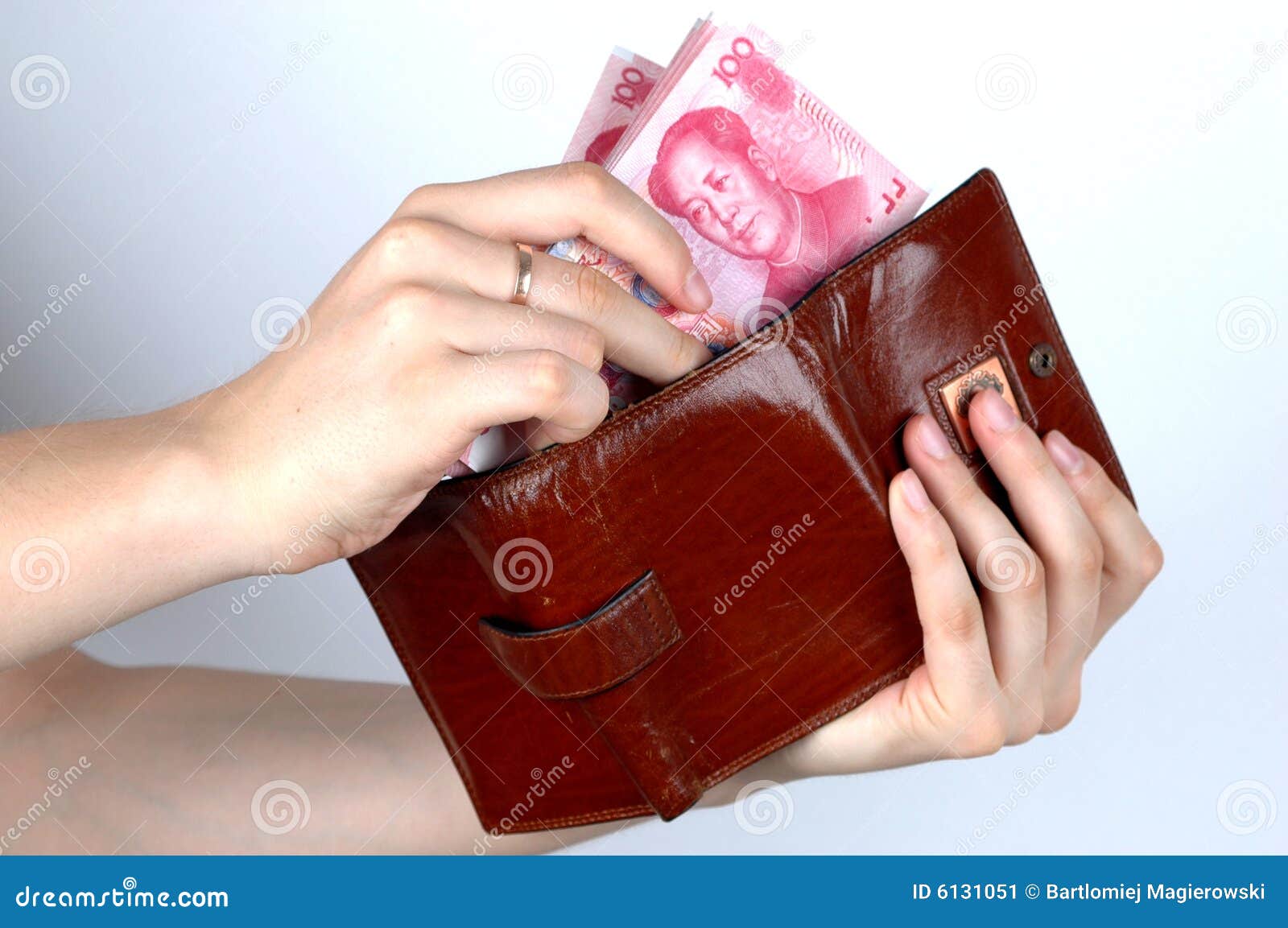 Holding Chinese Money and Wallet Stock Image - Image of banknotes ...