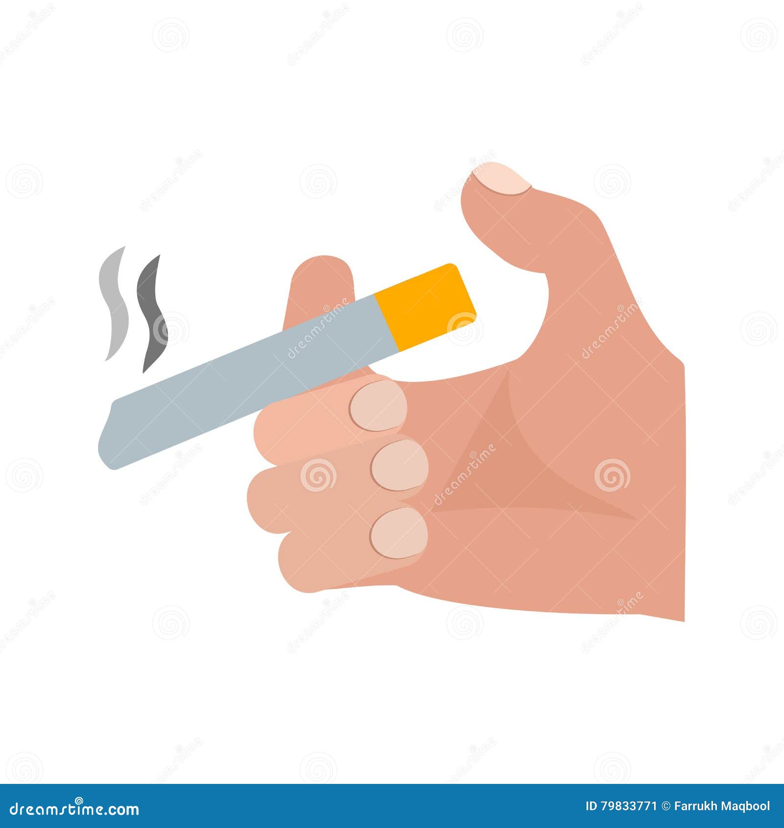 Holding Cigarette stock vector. Illustration of tobacco - 79833771