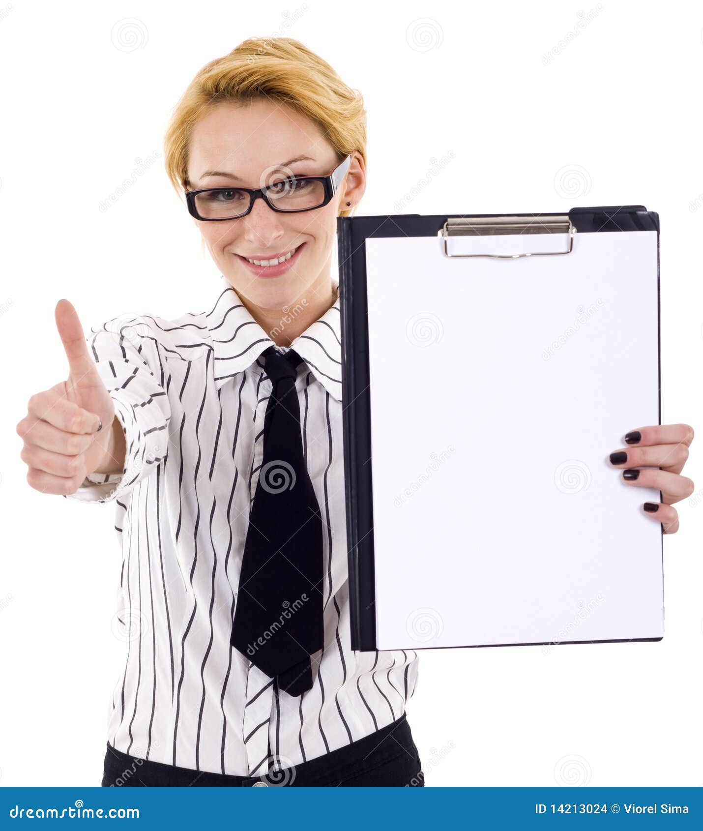 Holding a clipboard stock photo. Image of thumbsup, corporation - 14213024