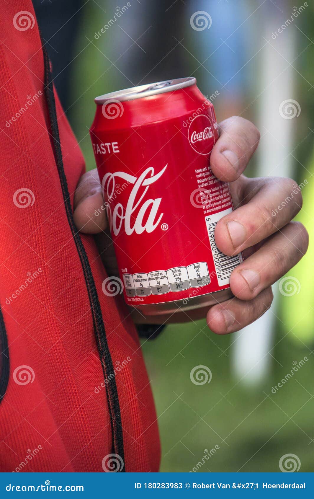Holding a Coca Cola Can at Amsterdam the Netherlands 2018 Editorial ...