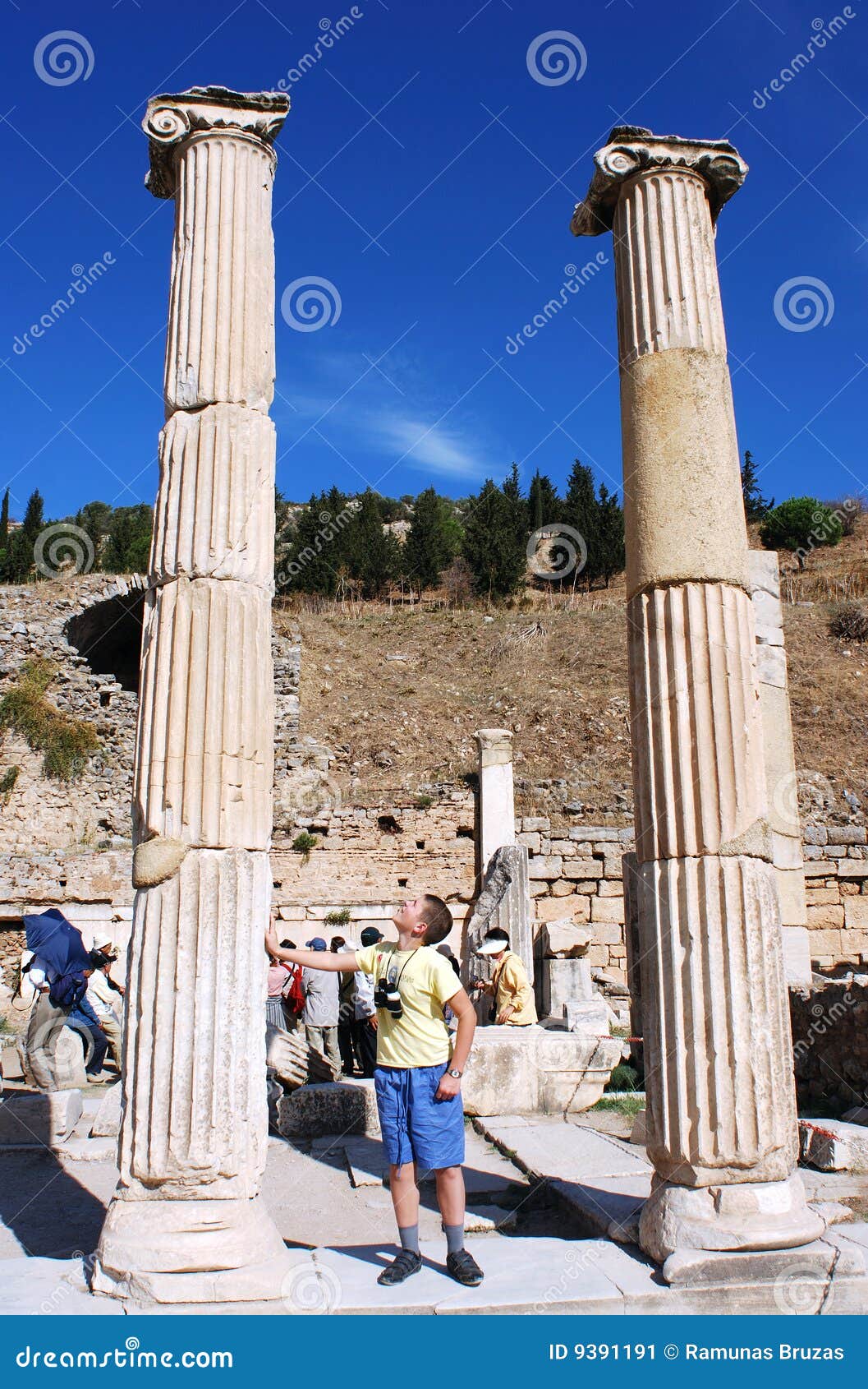 Holding the Column stock image. Image of city, civilization - 9391191