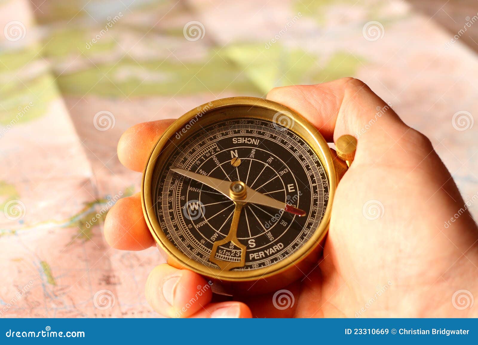 Holding compass a stock image. Image of pole, west, orienteering - 23310669