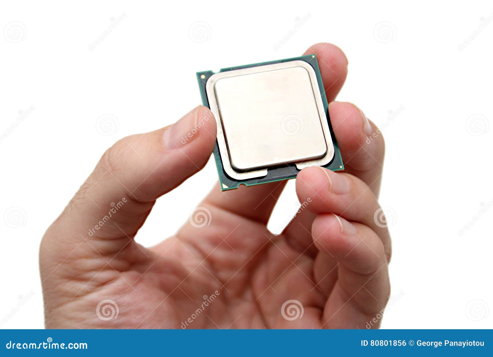 Holding a Computer Processing Unit CPU Stock Photo - Image of isolated ...