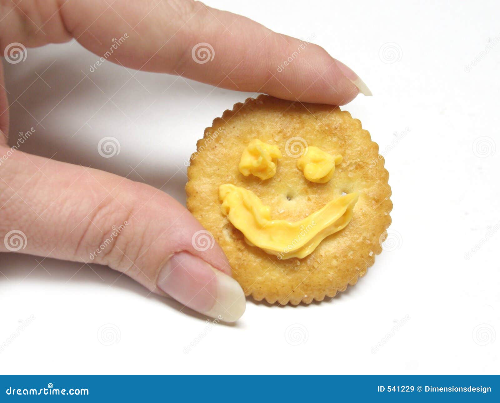 Holding a Cracker with a Smile Stock Image - Image of white, nutritious ...