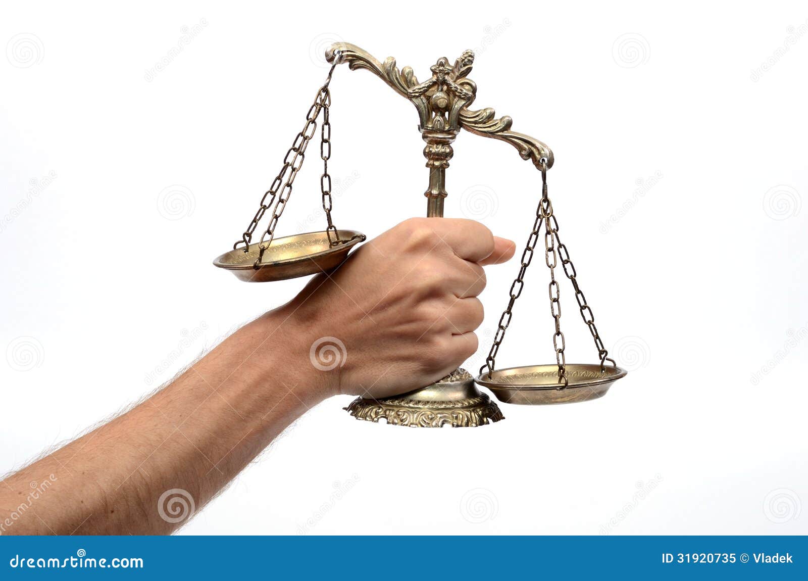 Holding Decorative Scales of Justice Stock Image - Image of litigation ...