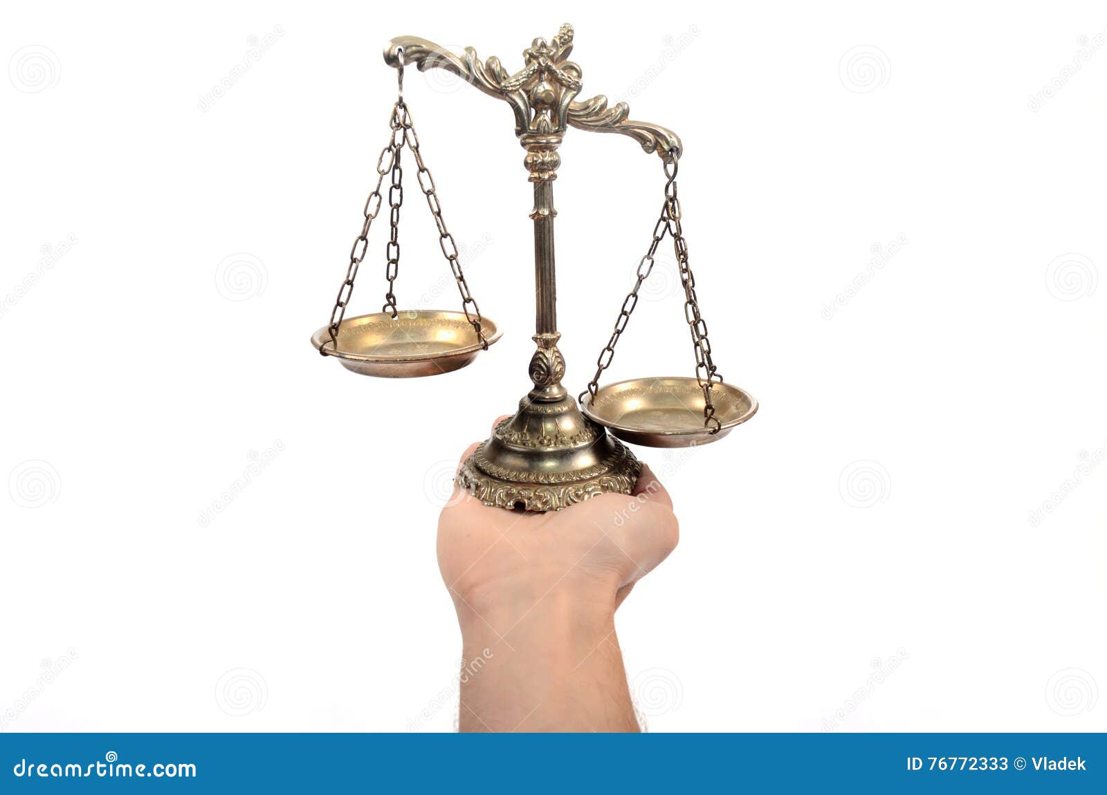 Holding Decorative Scales of Justice. Stock Image - Image of human ...