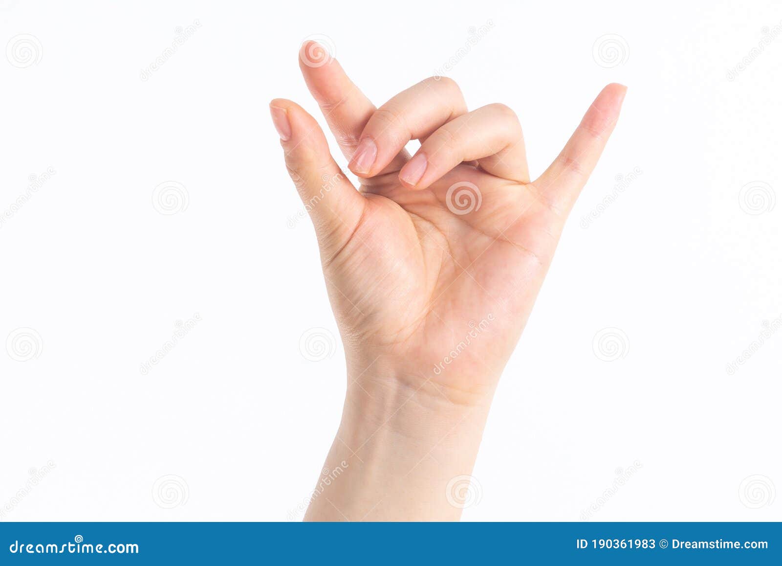 Holding Dramatic Gesture on the White Background Stock Image - Image of ...