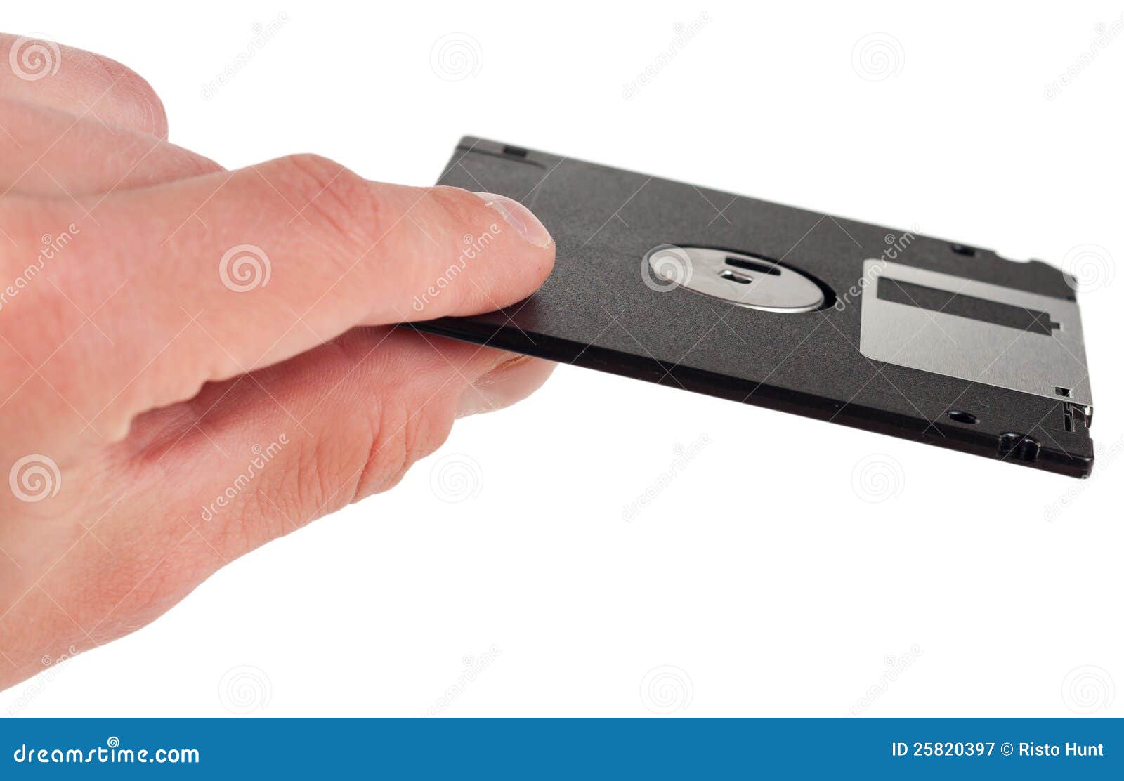 Holding Floppy Disk with Fingers Stock Image - Image of isolated, item ...
