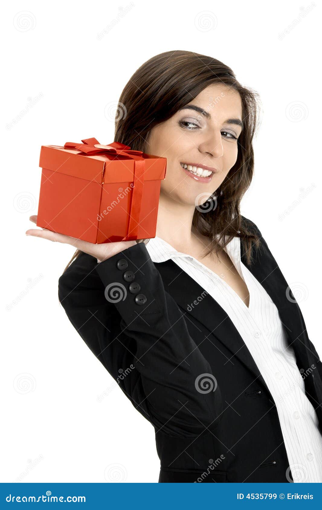 Holding a gift stock image. Image of adorable, package - 4535799