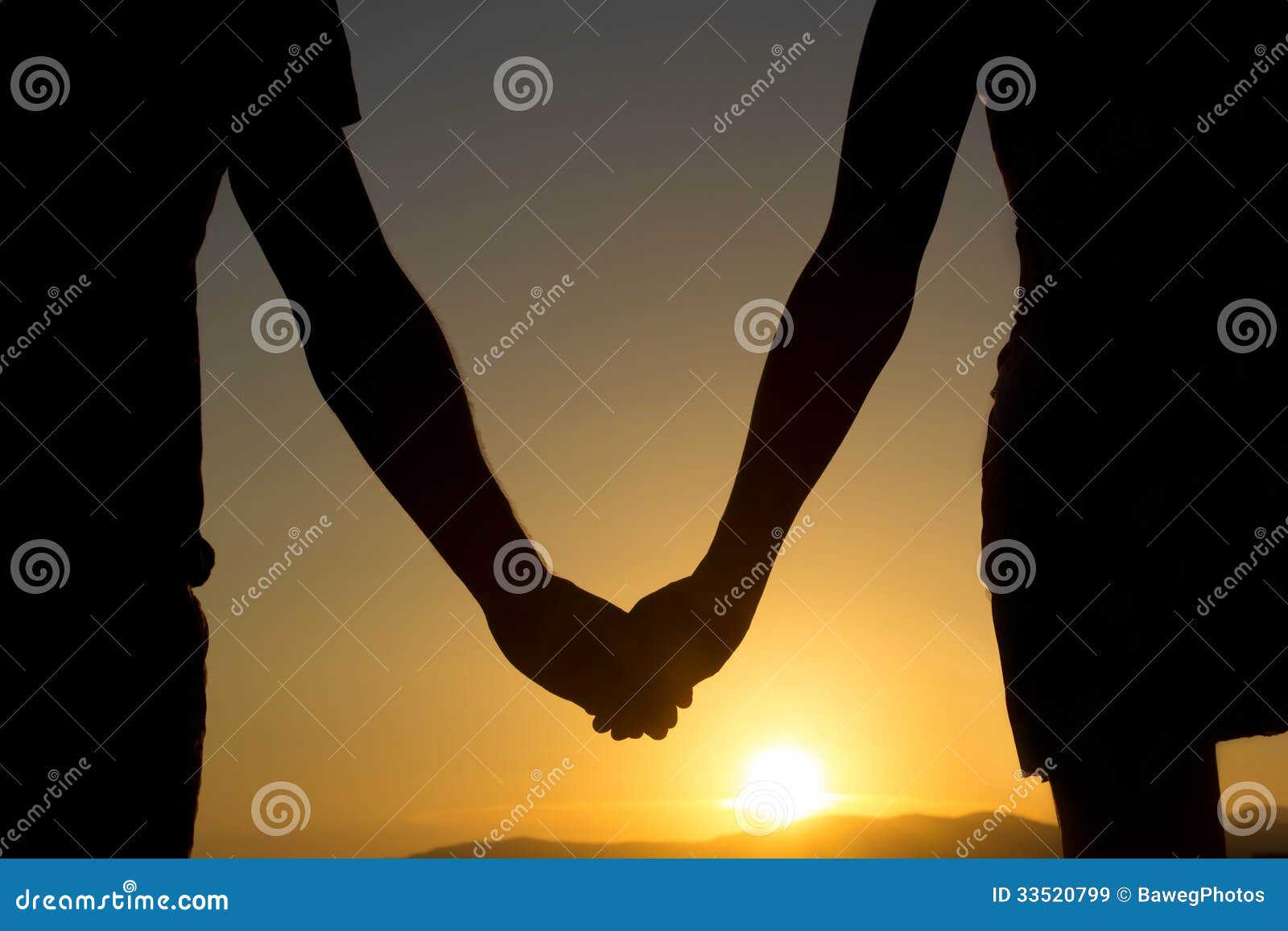 Holding Hands in Front of Sunset Stock Image - Image of hands, colors ...