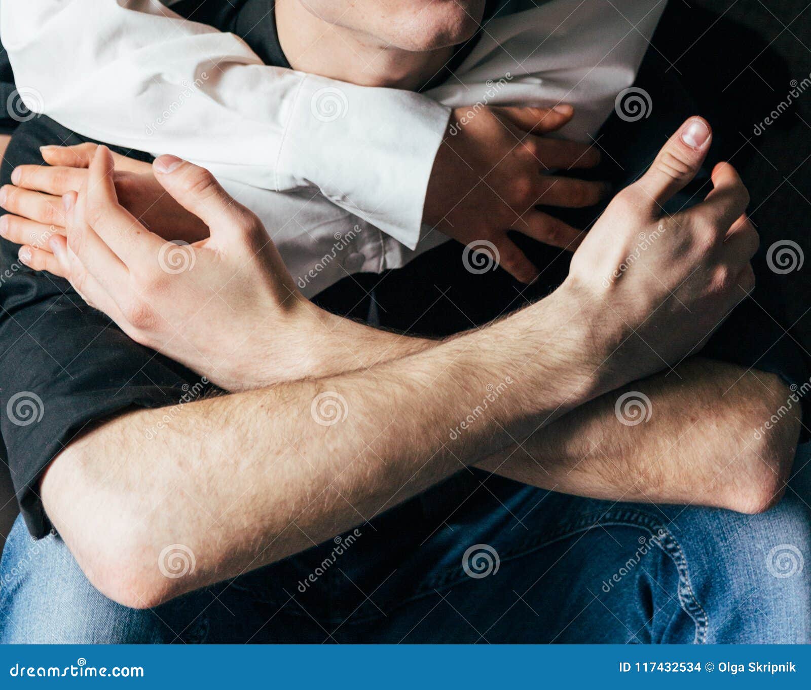 Holding Hands. Lovers Couple Holding Hands in a Room. Hand in Hand. Hug ...