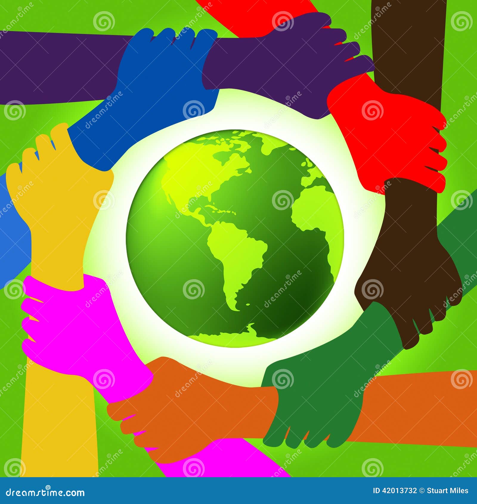 Holding Hands Shows Union Togetherness and Bonding Stock Illustration ...