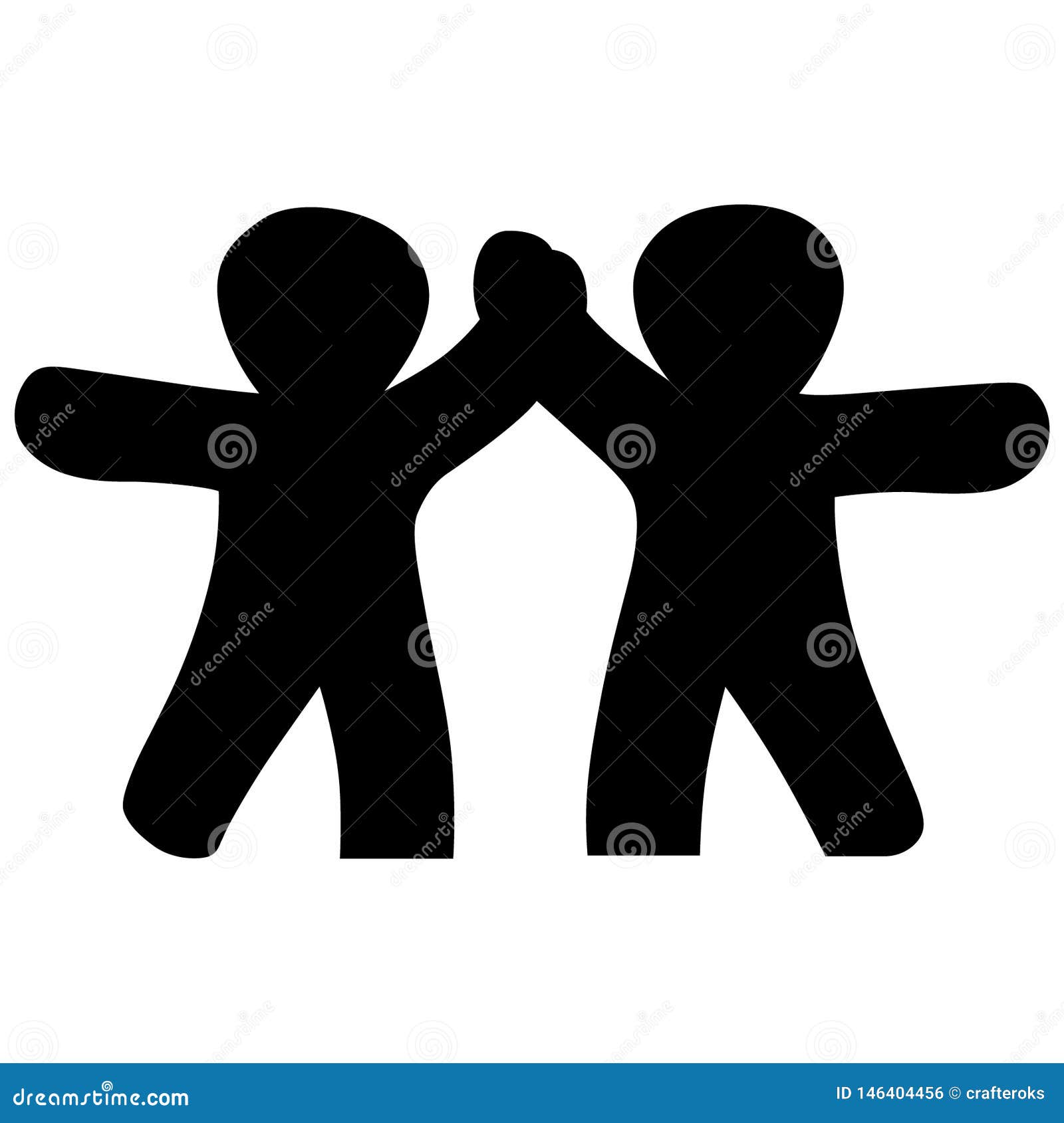 Holding Hands Vector Illustration by Crafteroks Stock Vector ...