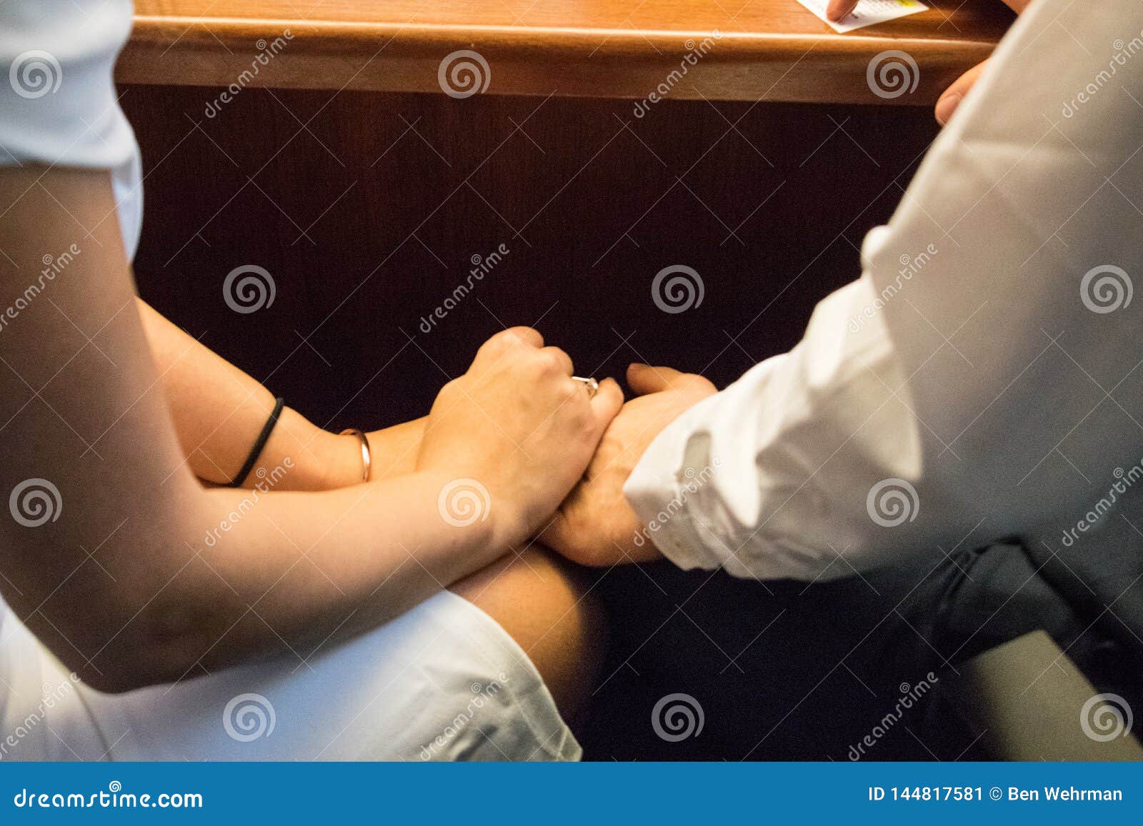 Holding Hands on Wedding Day Stock Image - Image of relationship ...