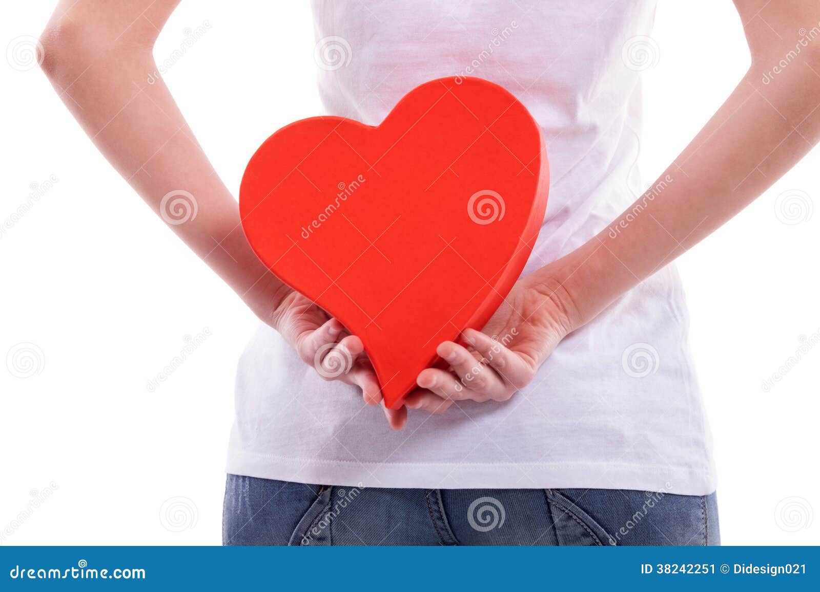 Holding heart behind back stock image. Image of beautiful - 38242251