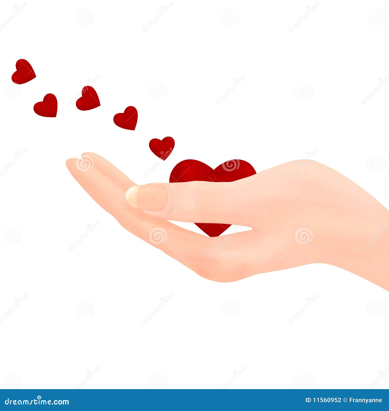 Holding Heart - Sending Love Stock Illustration - Illustration of ...