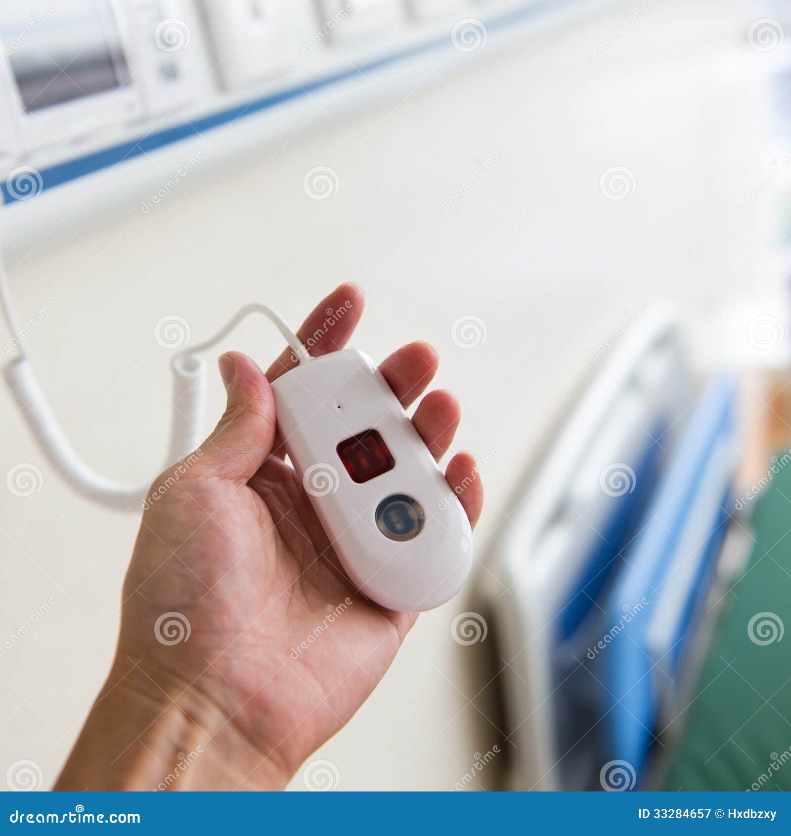 Holding Hospital Nurse Call Stock Image - Image of emergency, intensive ...