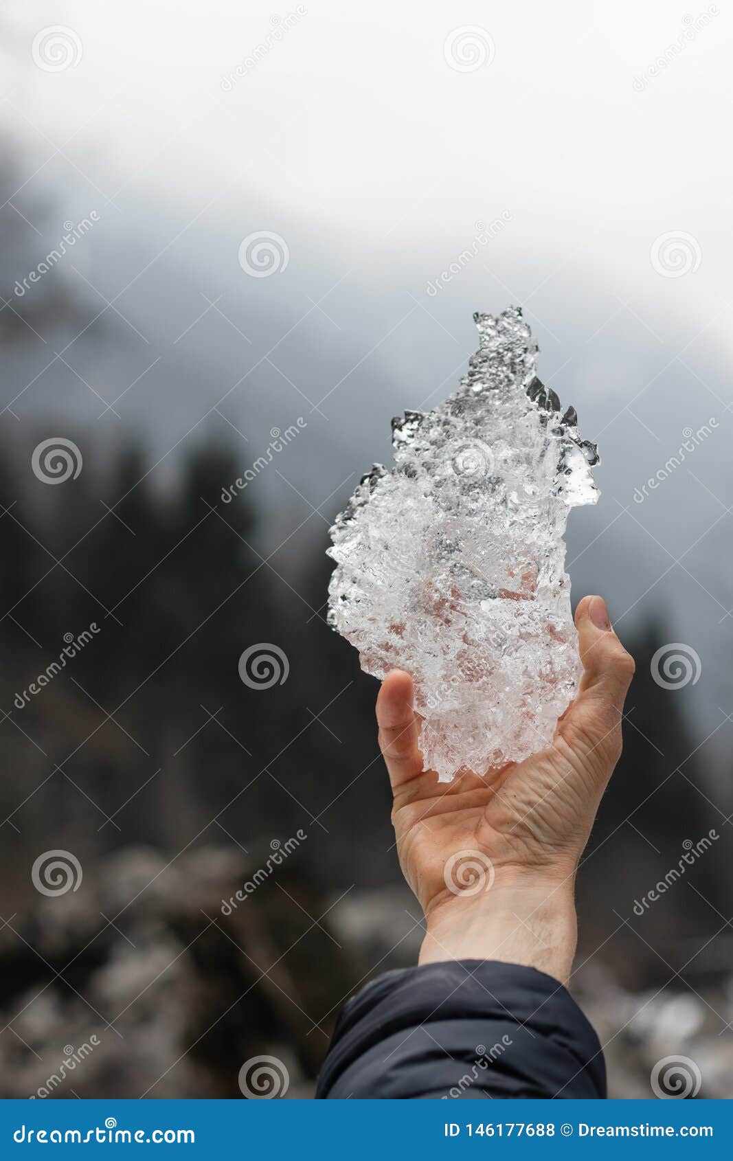 Holding a piece of ice stock photo. Image of holding - 146177688