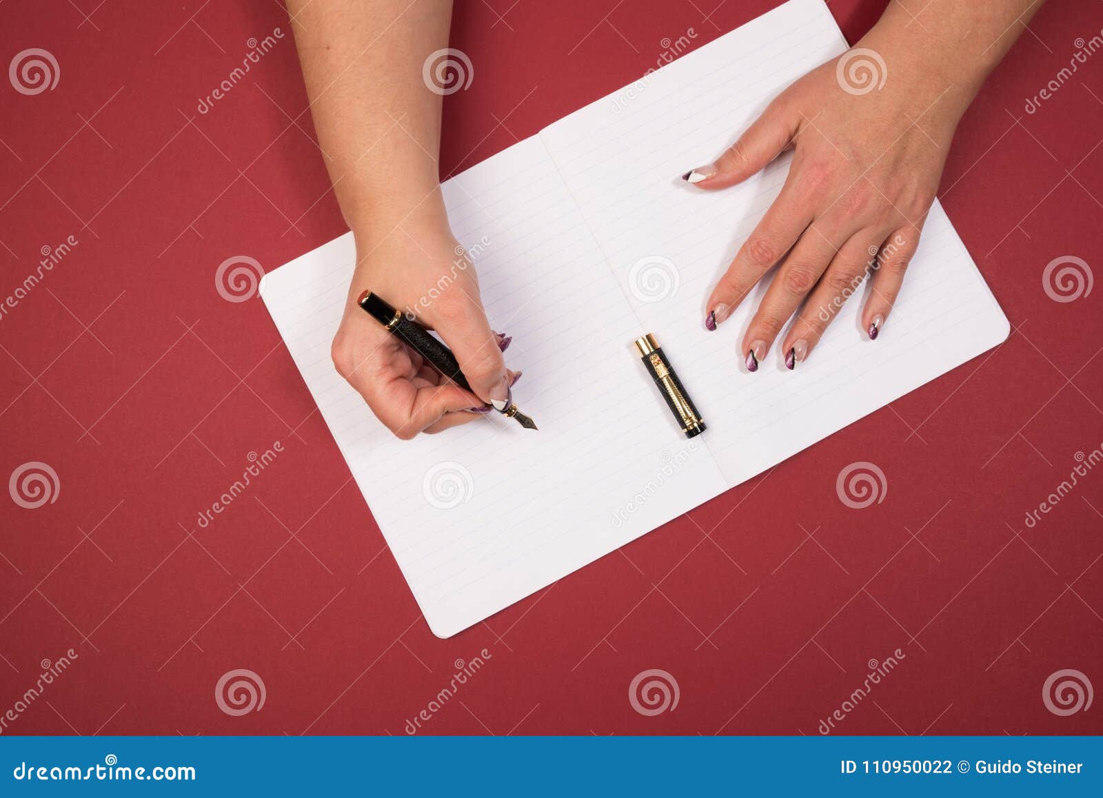 Holding a Ink Pen in Open Hand Stock Photo - Image of glamour, closeup ...