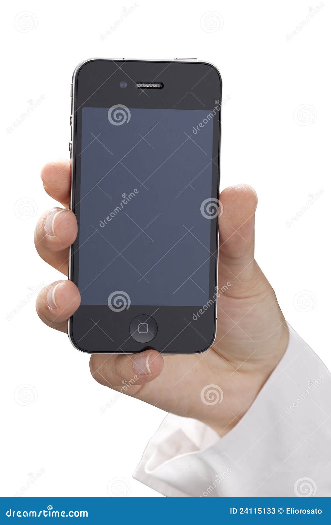 Holding IPhone 4 with Original Retina Screen Editorial Stock Photo ...
