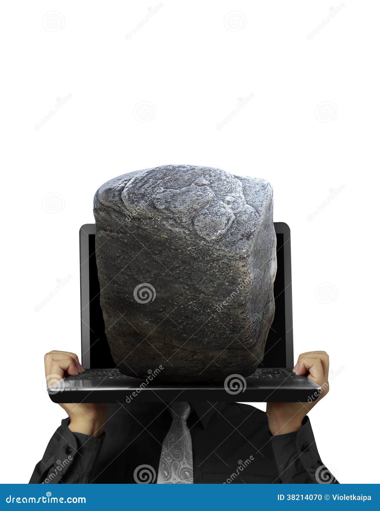 Holding a laptop and Stone stock photo. Image of caucasian - 38214070