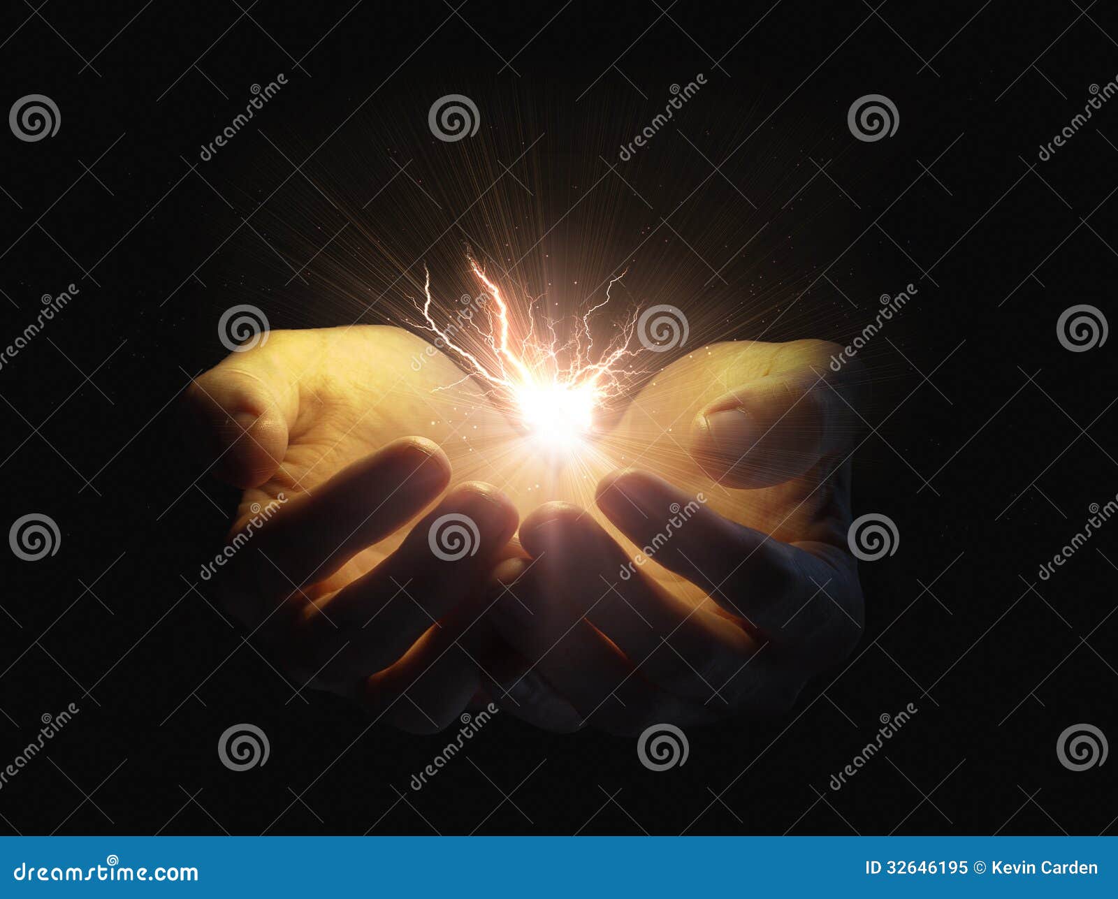Holding lightning stock image. Image of explosion, concept - 32646195