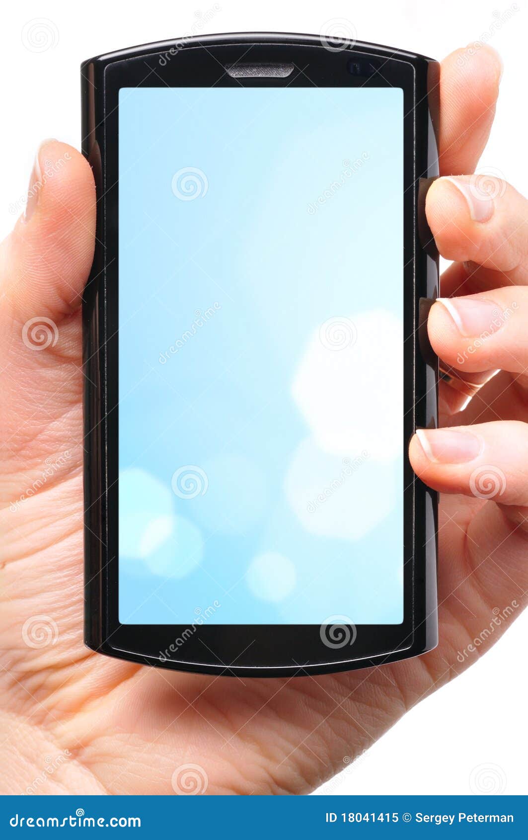 Holding a Modern Touch Screen Phone Stock Image - Image of cellphone ...