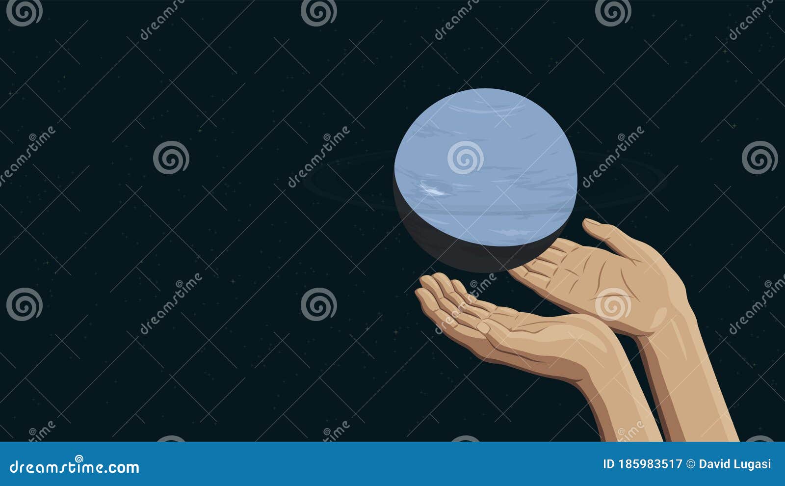 Neptune Detailed Structure With Layers Vector Illustration. Outer Space ...