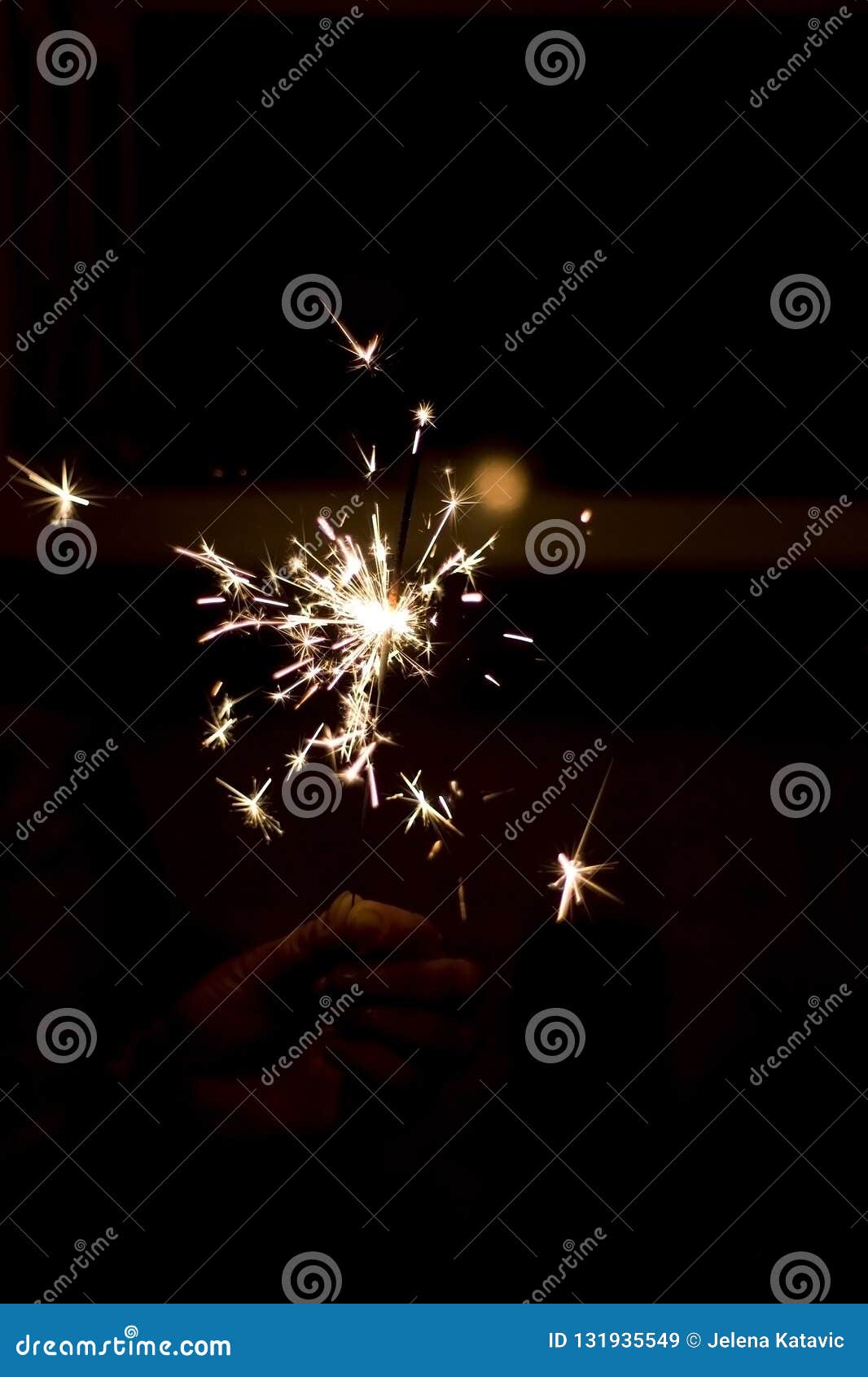 Sparkler stock image. Image of shine, shiny, dusk, holding - 131935549