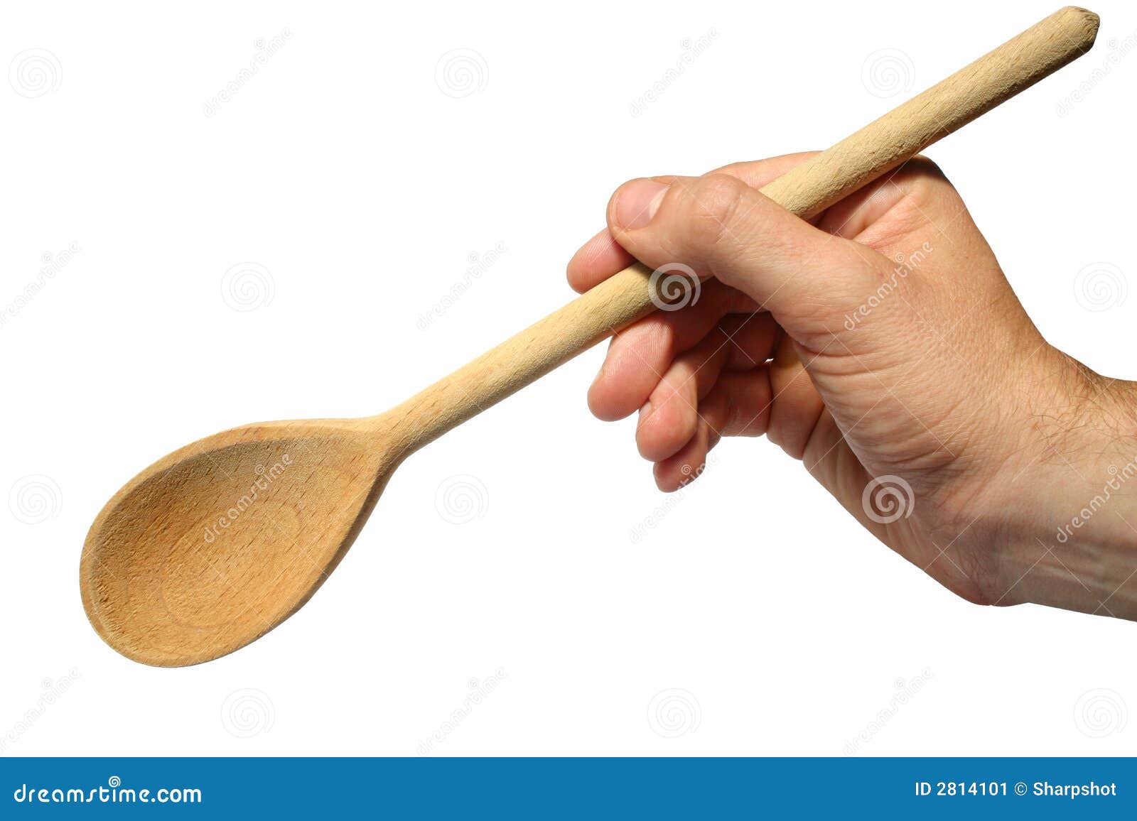 Holding an Old Wooden Spoon. Stock Image - Image of serve, hold: 2814101