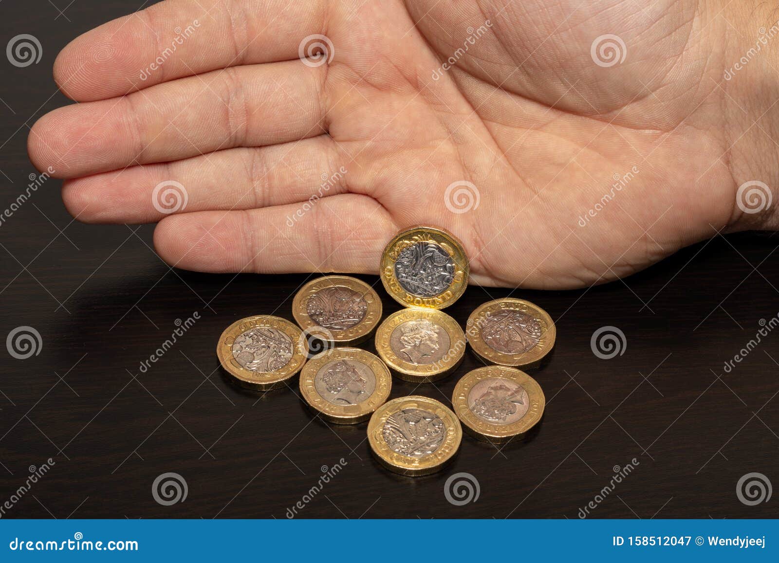 Holding one pound in hand editorial photography. Image of kingdom ...