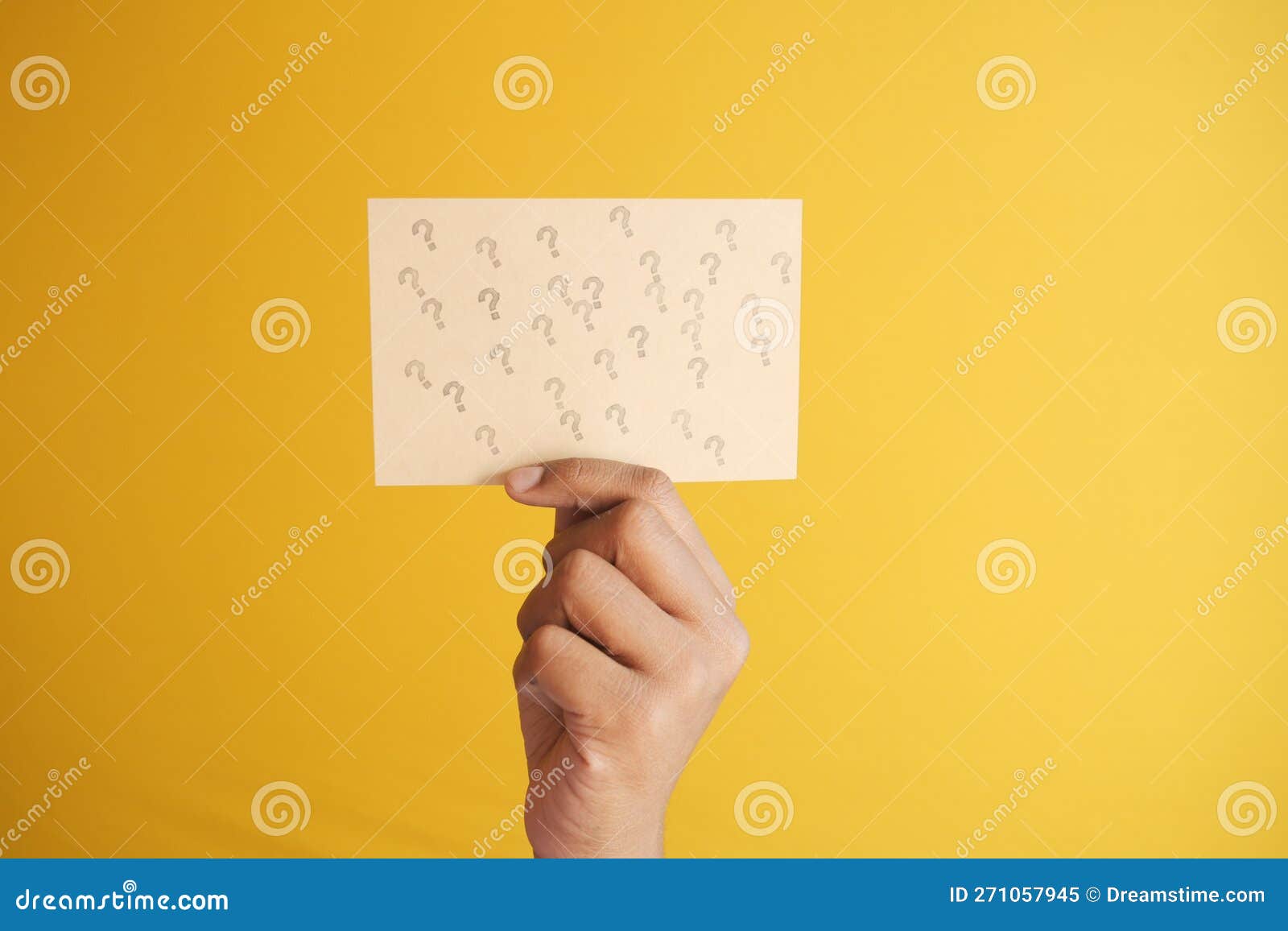 Holding a Paper with Many Question Mark Stock Image - Image of question ...