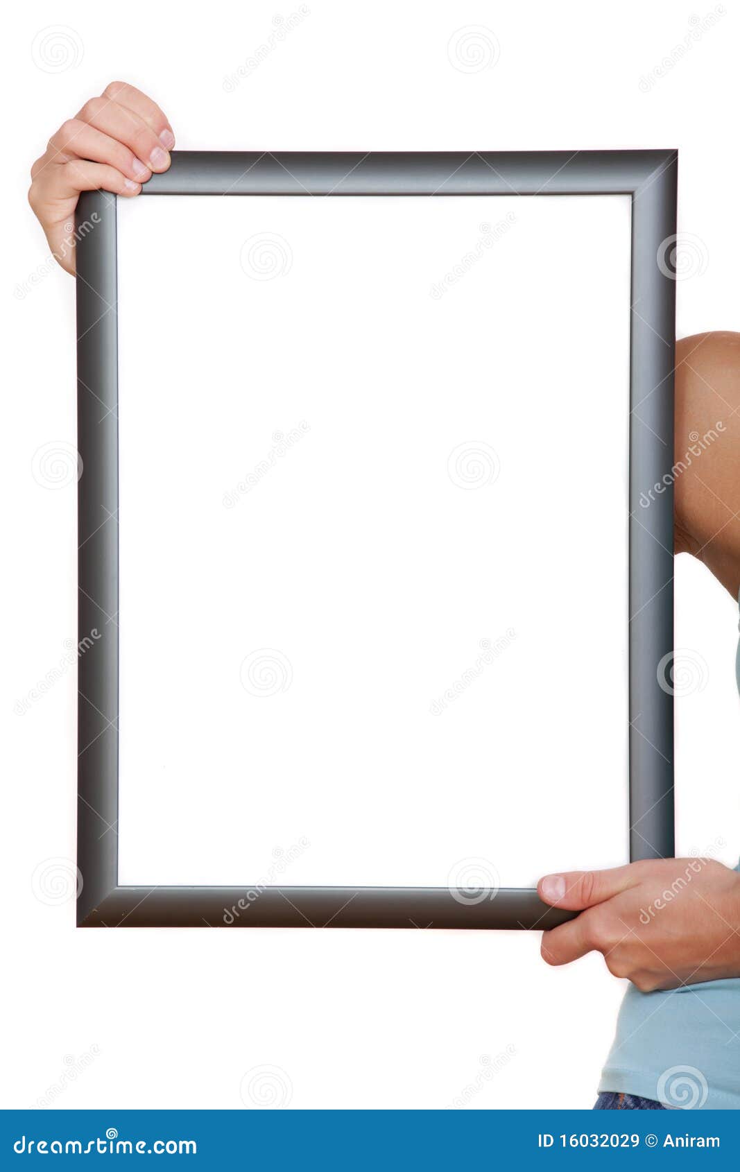 Holding picture frame stock image. Image of holding, portrait - 16032029
