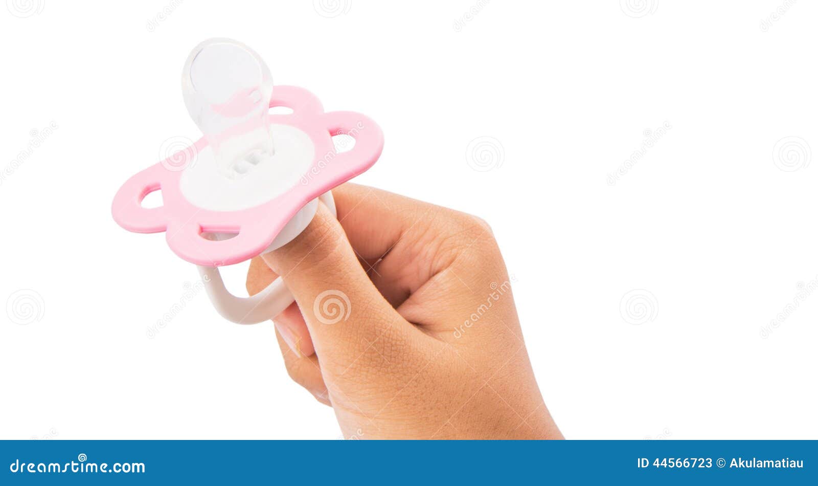 Holding Pink Pacifier I stock image. Image of comforter - 44566723